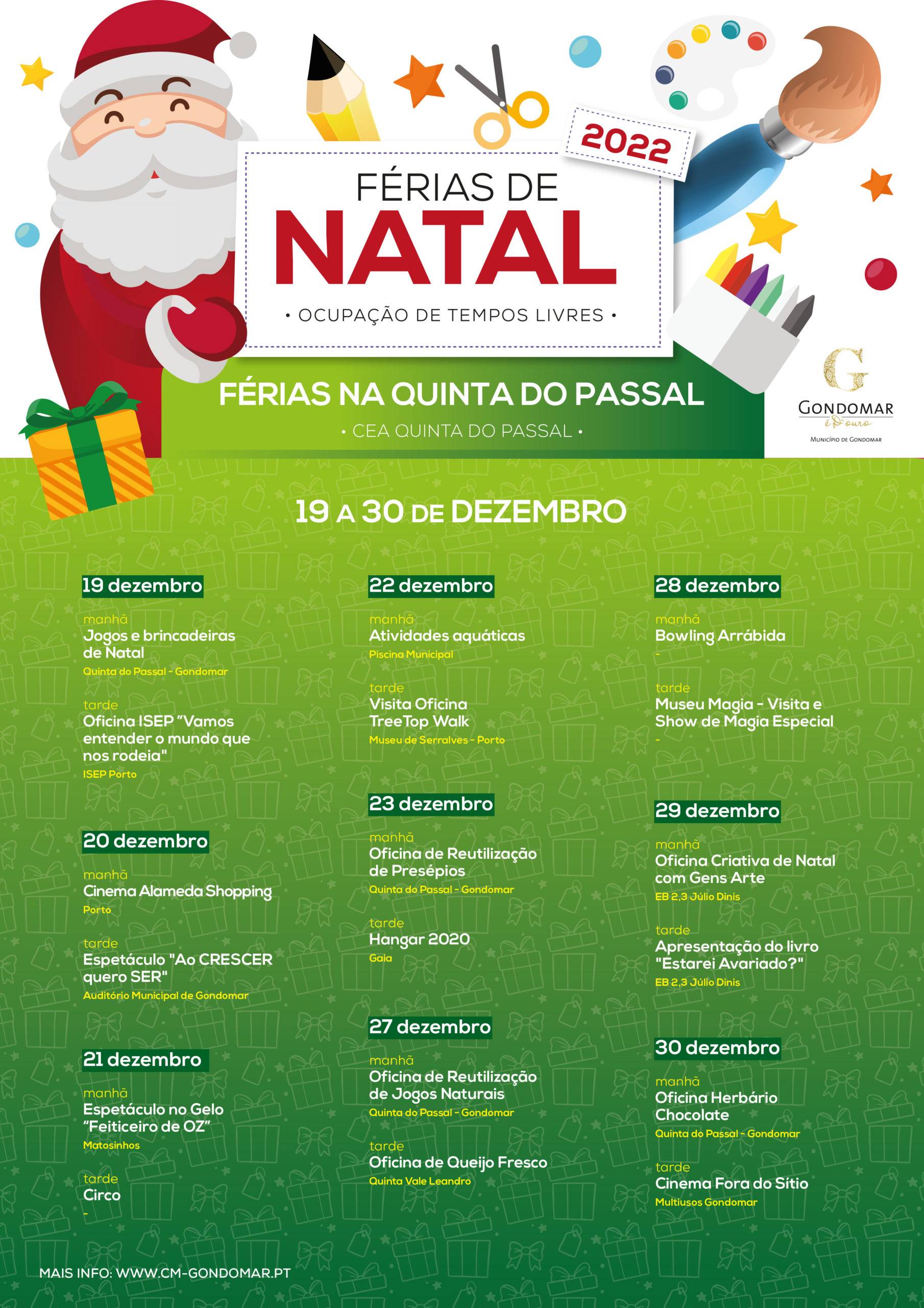 Férias de Natal 2022 – Ocupação de Tempos Livres – Férias na Quinta do ...