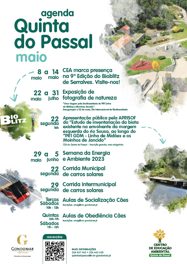 Agenda da Quinta do Passal – maio 2023 - Câmara Municipal de Gondomar
