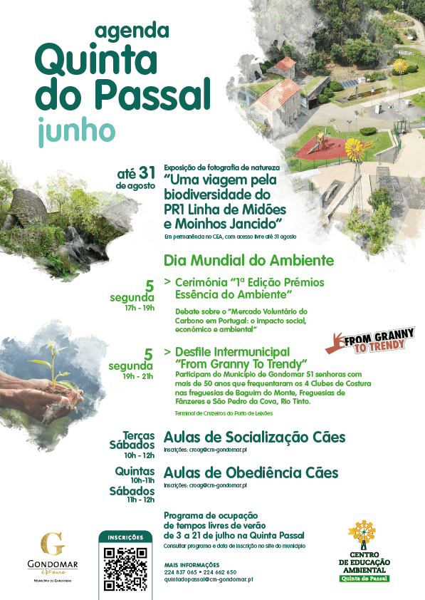 Agenda da Quinta do Passal – junho 2023 - Câmara Municipal de Gondomar